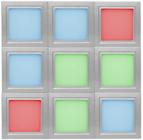 LED Panel Wandleuchte Deckenleuchte RGB 10x10 cm 24V 100 Lumen ...